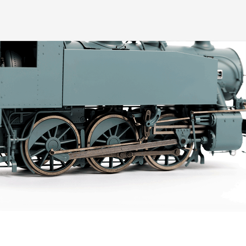 Locomotive à vapeur 030 TU grise (sans marquage), ép. III, SNCF, éch 0 ...